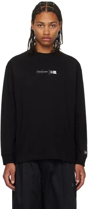 Yohji Yamamoto Black New Era Edition Long Sleeve T-Shirt In 1
